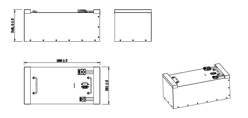 3 Wheel Battery(51.2V 100Ah 16S1P)-PLB battery