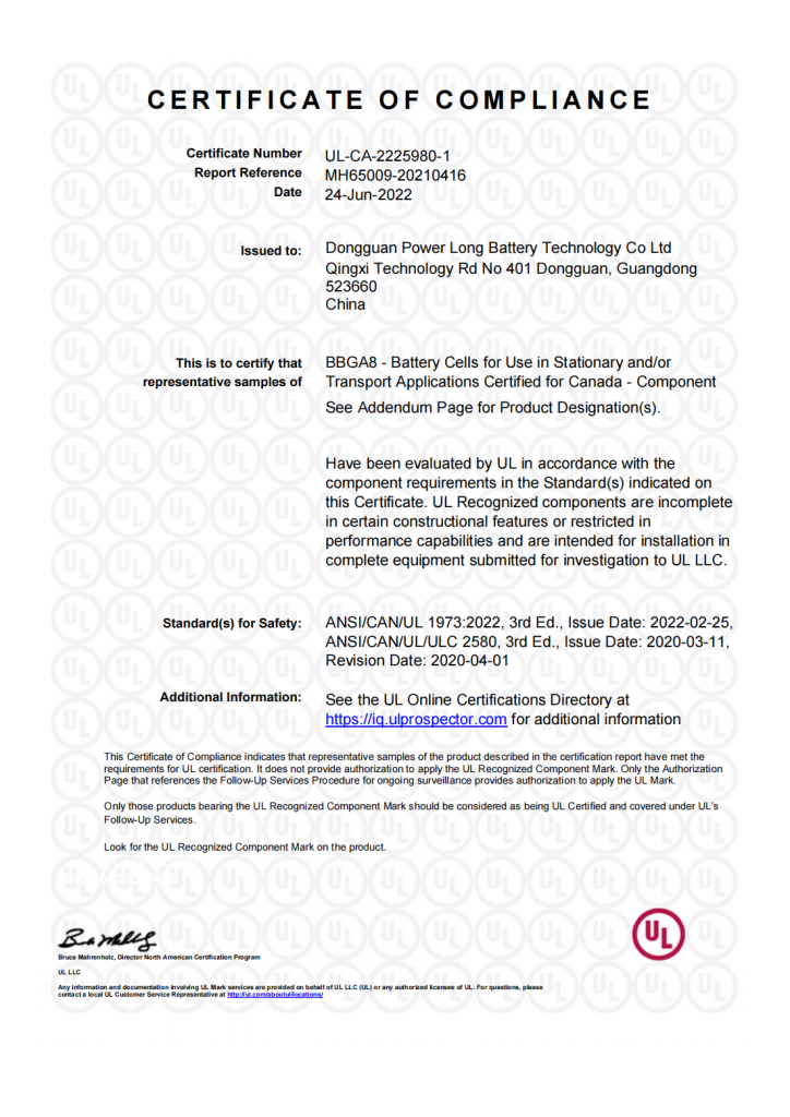 All Certificates-Custom Lithium ion Battery Pack Solution Manufacturer ...